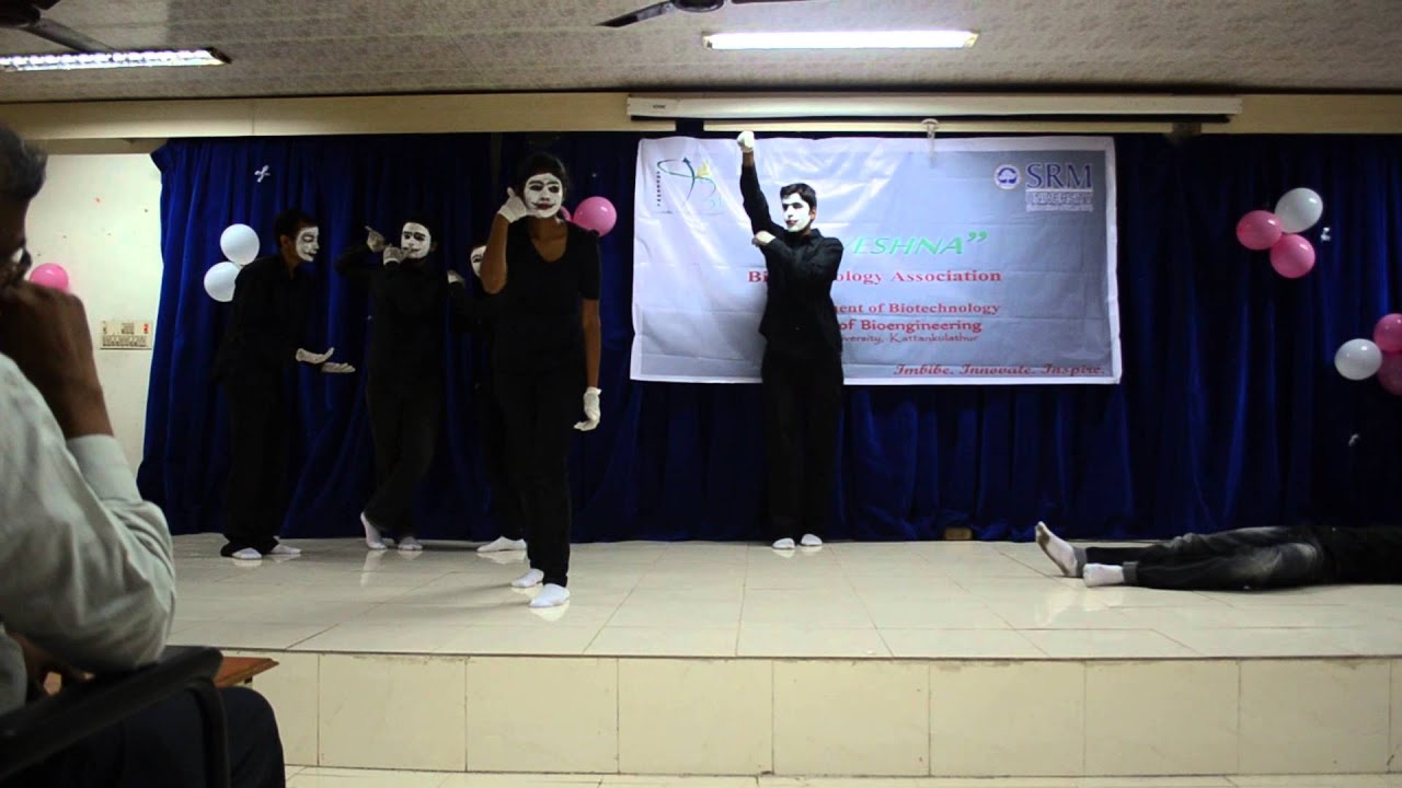 mime act by SRMU students (anveshna'13) - YouTube