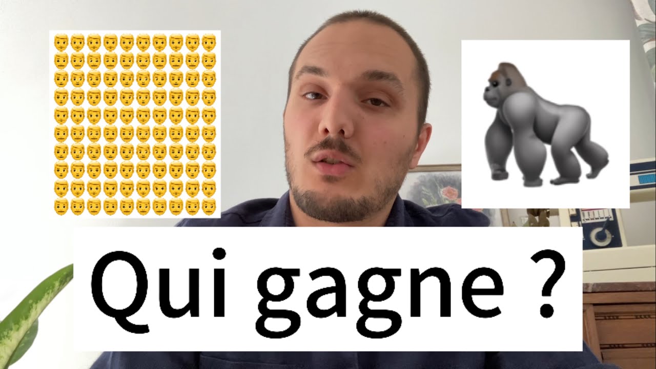 1 gorille contre 100 hommes, qui gagne ? (Mon avis d’expert) - YouTube