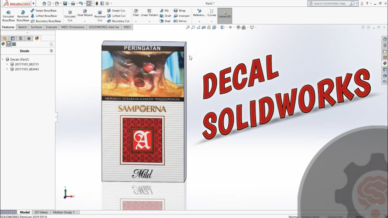 Cara Menambahkan Gambar di Solidworks | Tutorial Decal Solidworks ...
