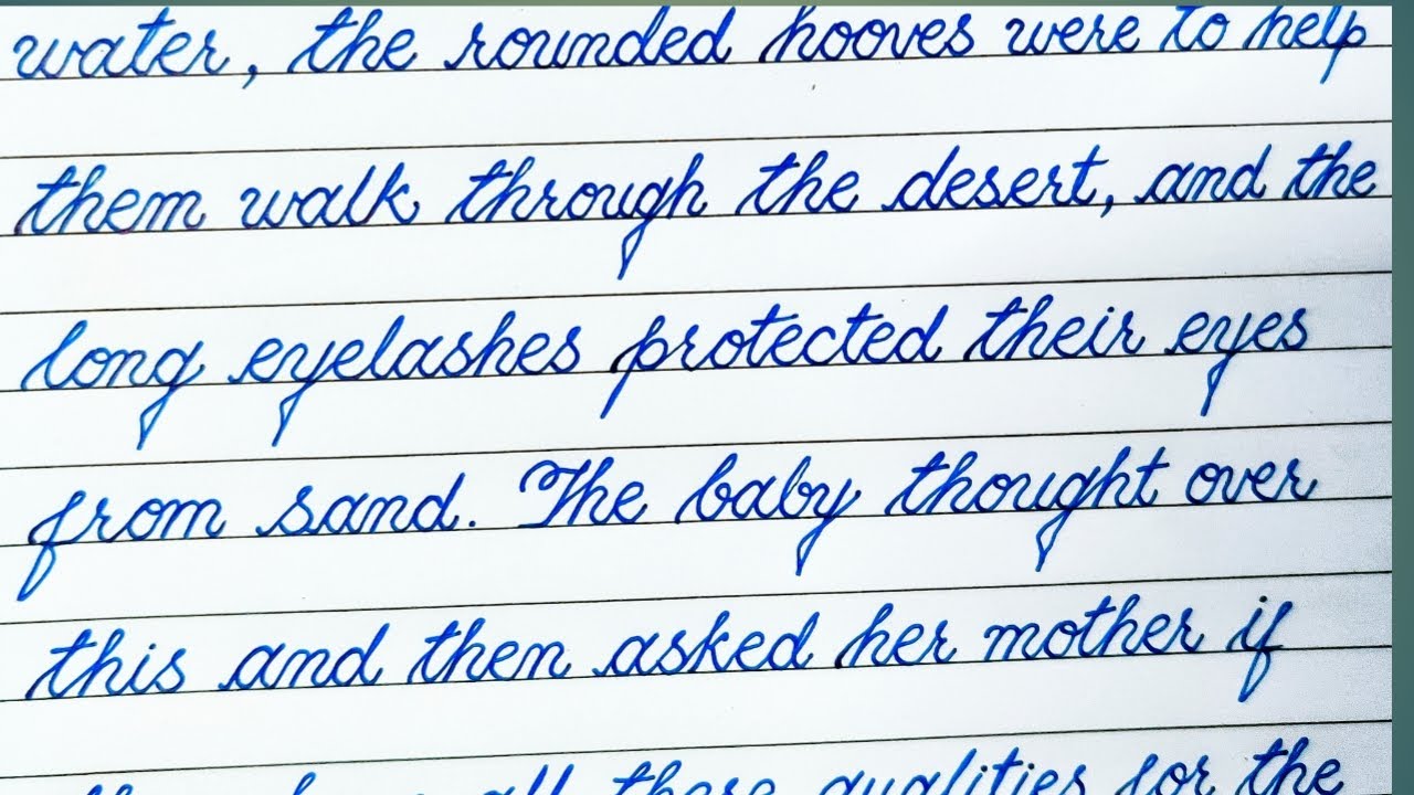 How to improve cursive handwriting l Story writing - YouTube