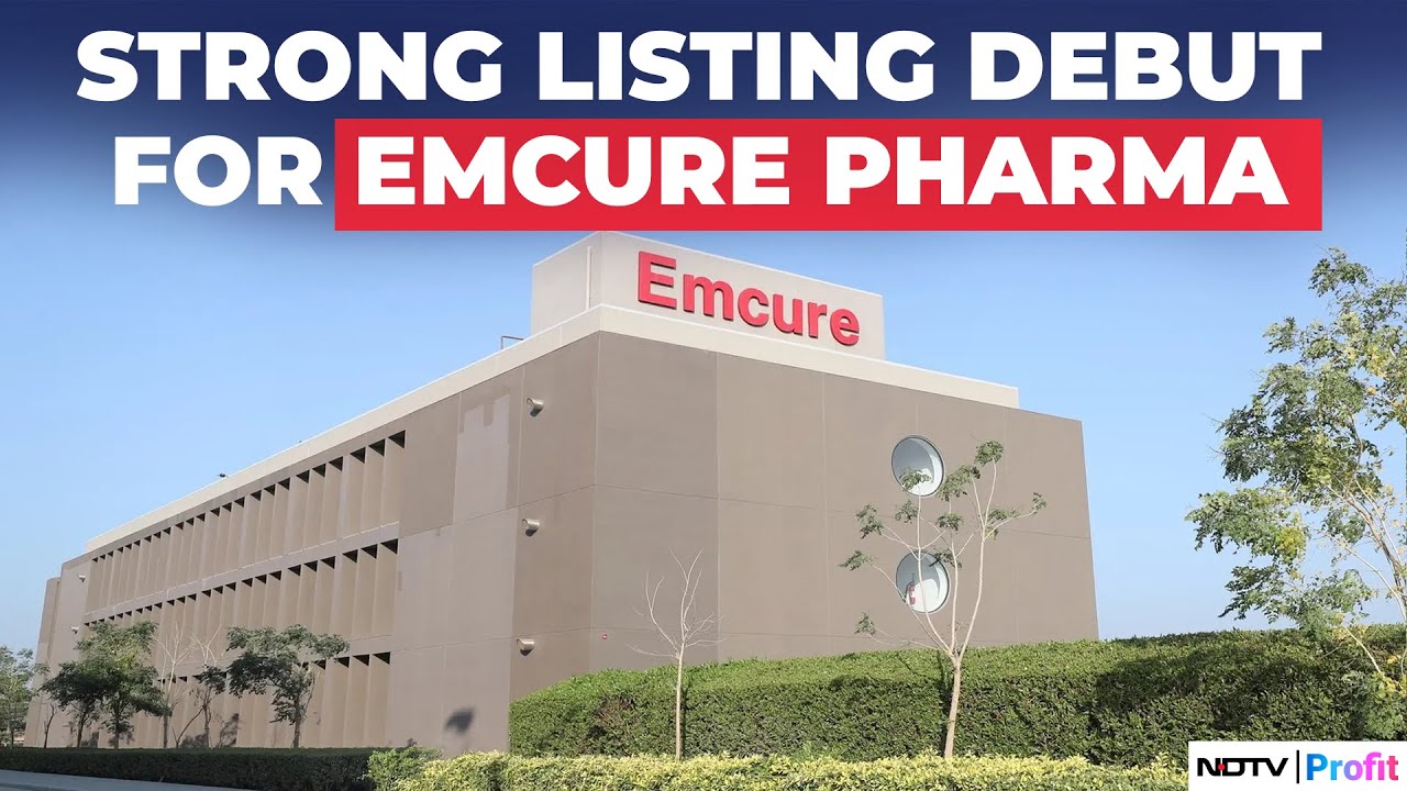 Strong Debut For Emcure Pharma: Lists At 31% Premium - YouTube