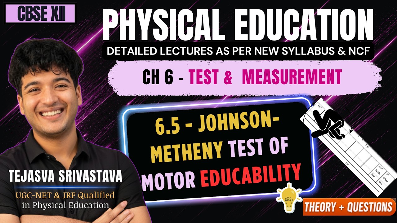 Chapter 6.5 - Johnson-Metheny Test of Motor Educability | Class XII ...