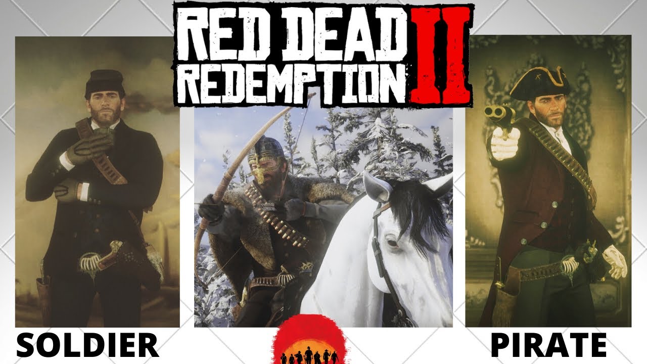 Red Dead Redemption 2 Story Mode Outfits(Soldier, Pirate and Viking ...