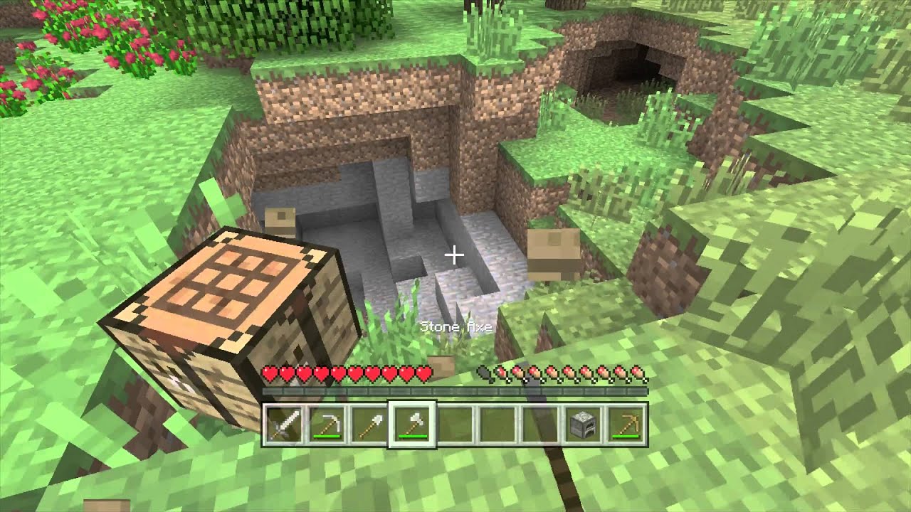 Minecraft-Survial-#1 Basic Crafting!! - YouTube