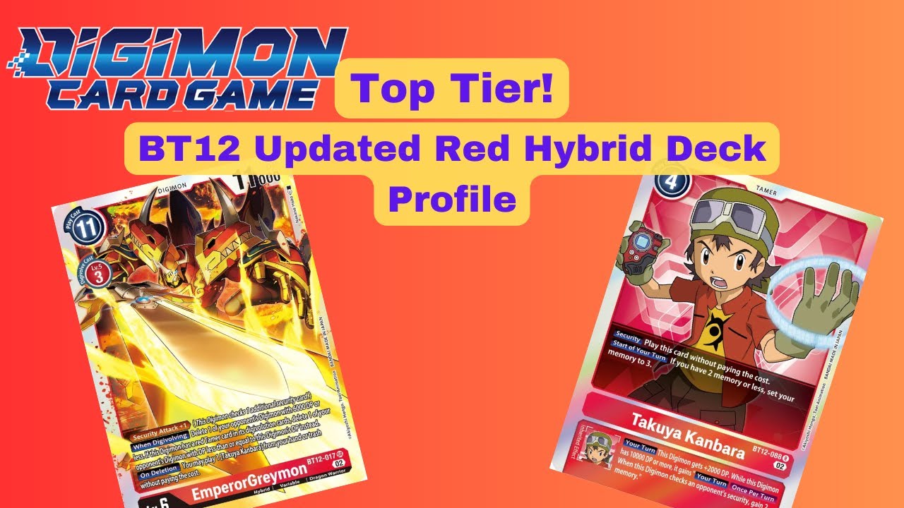Digimon Card Game - Spirit Evolution! Updated BT12 EmperorGreymon Deck ...