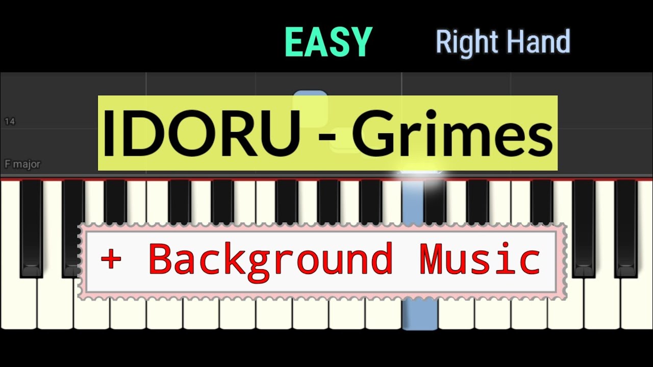 grimes - idoru - easy piano tutorial right hand - YouTube