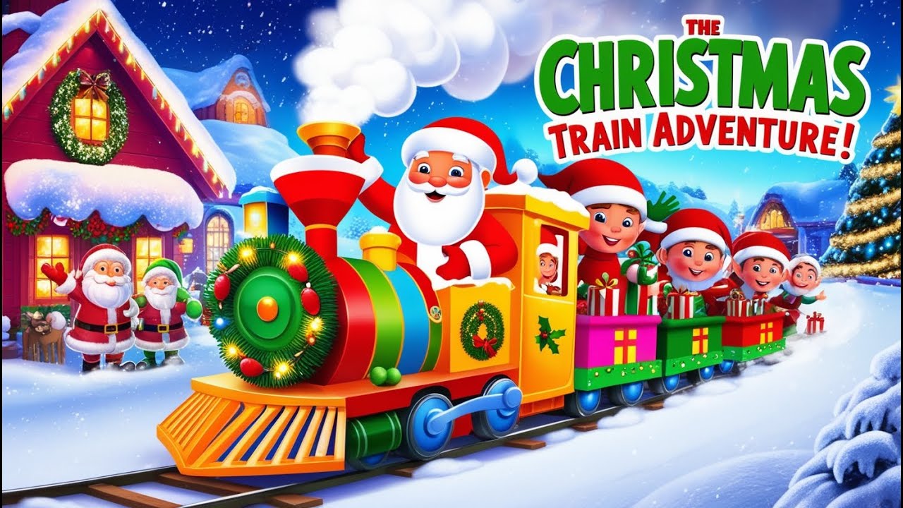 Wheels on the Santa Train #poem #santaclaus #nurseryrhyme - YouTube