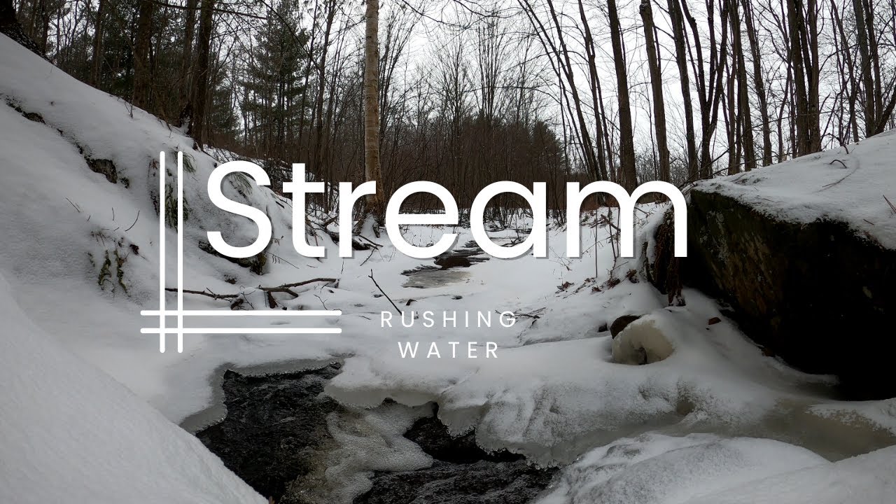 Ambient River in Winter - Stream water rushing - 15 mins long - 4K ...
