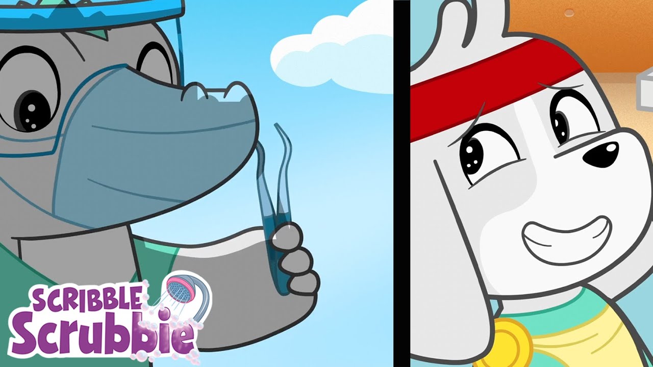 Scooter The Brave VS The Dentist 🦷 Crayola Scribble Scrubbies ...