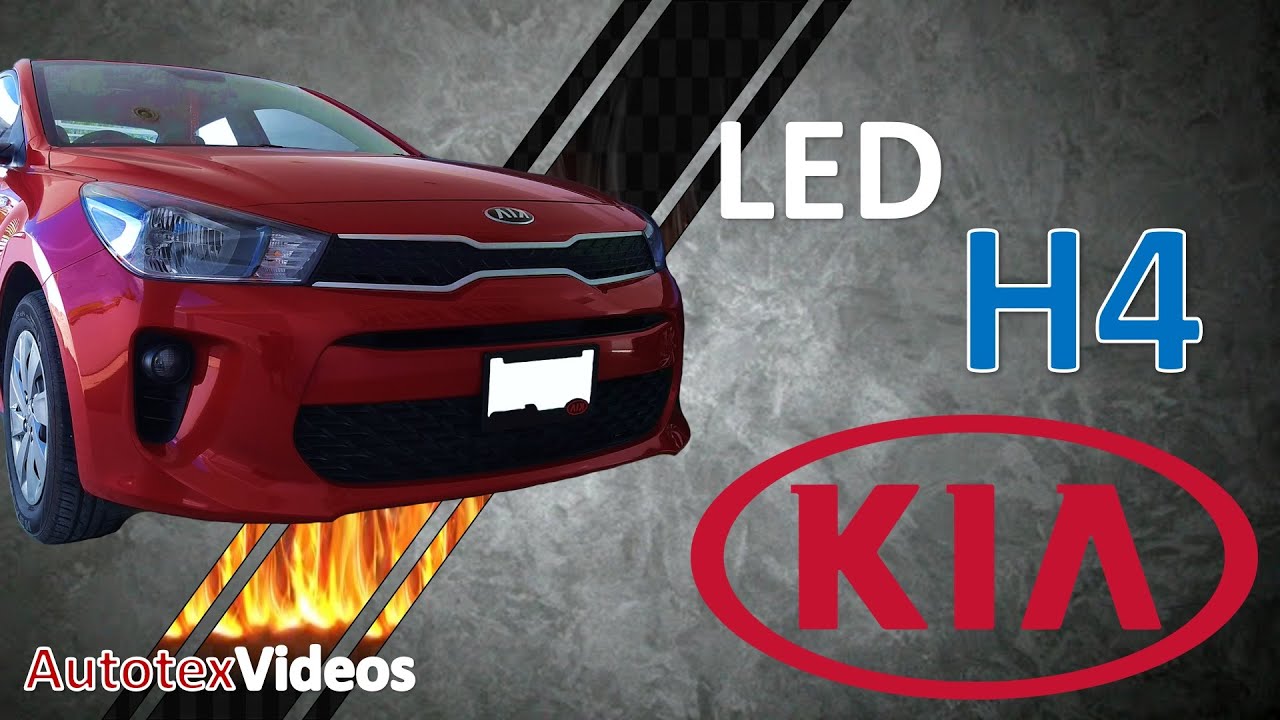 Instalación de LED H4 en KIA RIO 2018-2020 - YouTube