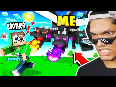 We Played Hide and Seek as Mobs in Minecraft with Little Brother - YouTube