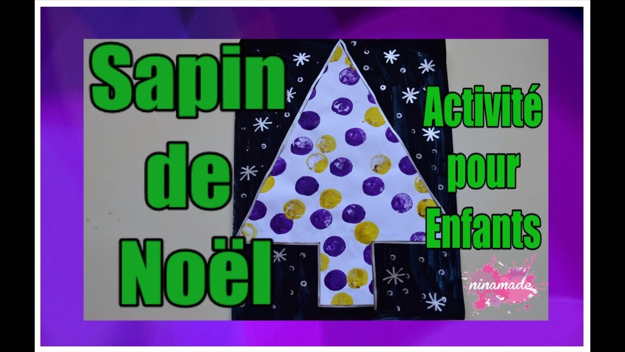 DIY. Sapin De Noël. Activité Pour Enfants//Christmas Tree. Activity For ...