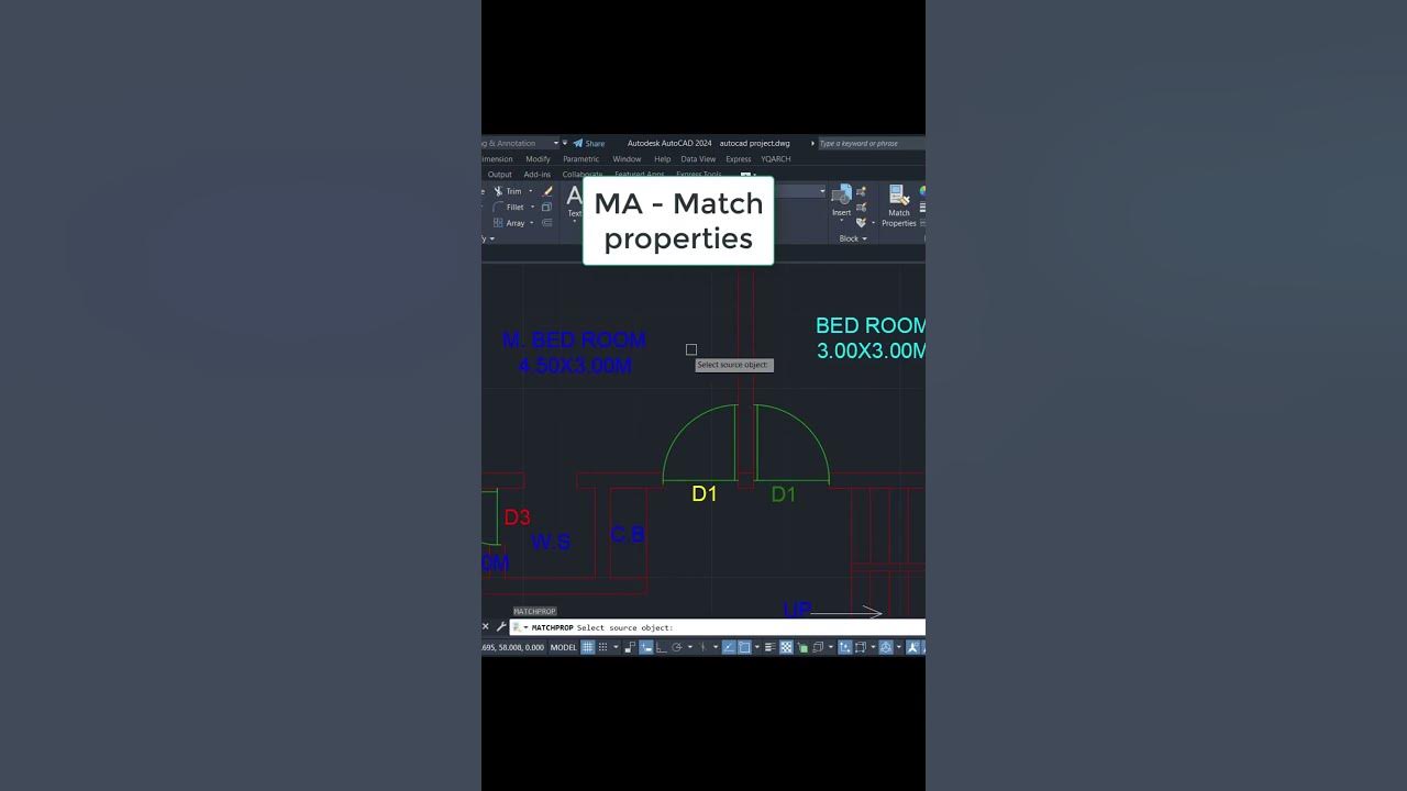 Use of Match Properties Command in AutoCAD | Easy Way to Copy Object Properties - YouTube