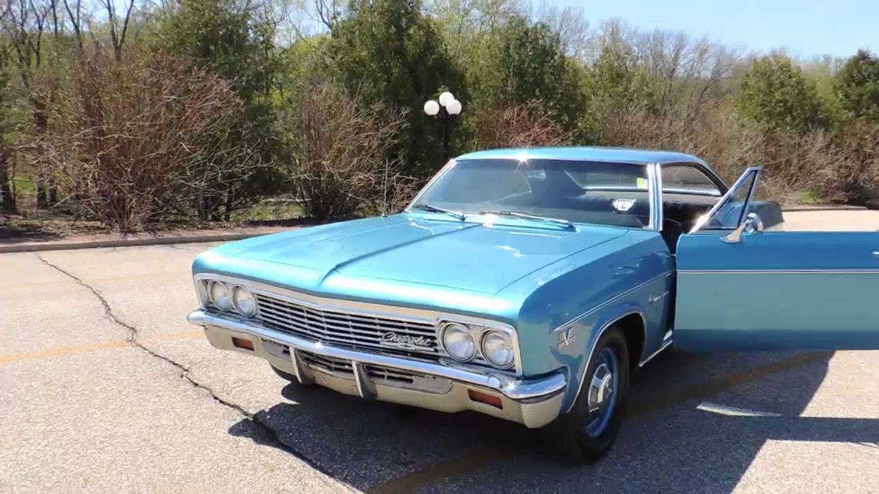 66 impala blue 4 speed - YouTube