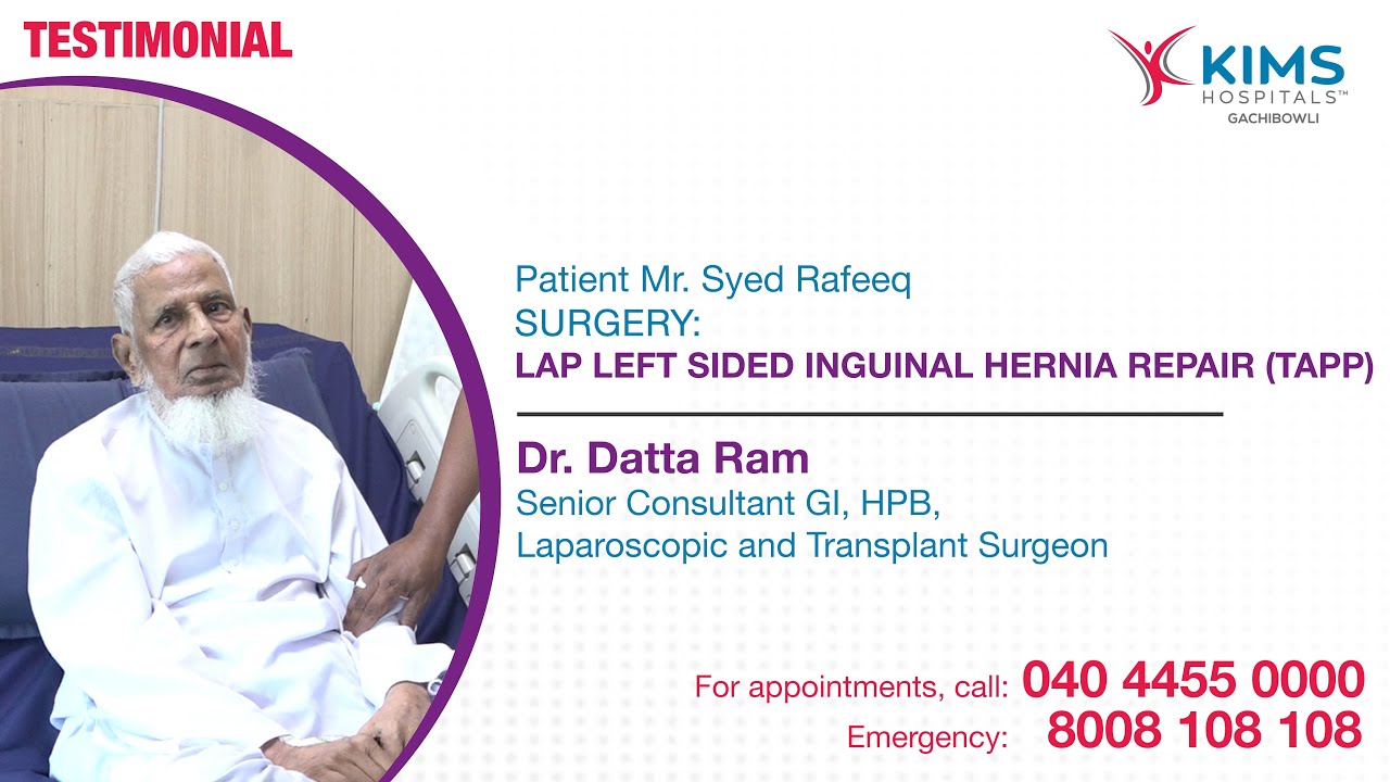 Laparoscopic Left Sided Inguinal Hernia Repair (TAPP) | Surgical ...