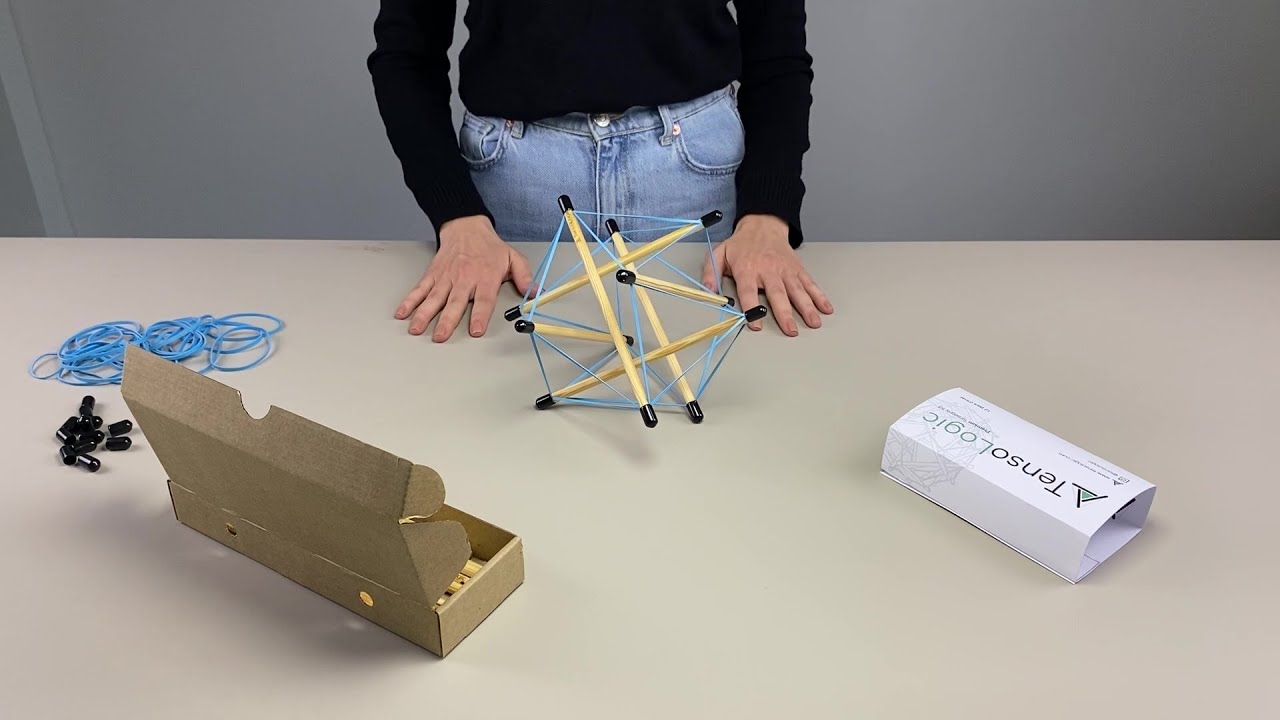 6 Dowel Icosahedron Tensegrity Structure by TensoLogic - YouTube