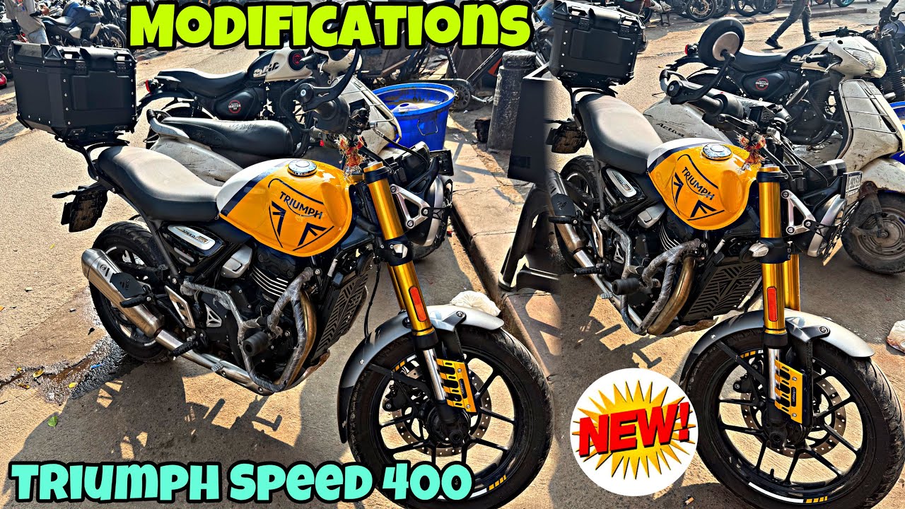 Triumph Speed 400 Best Modifications | Heavy Top rack | Speed 400 ...