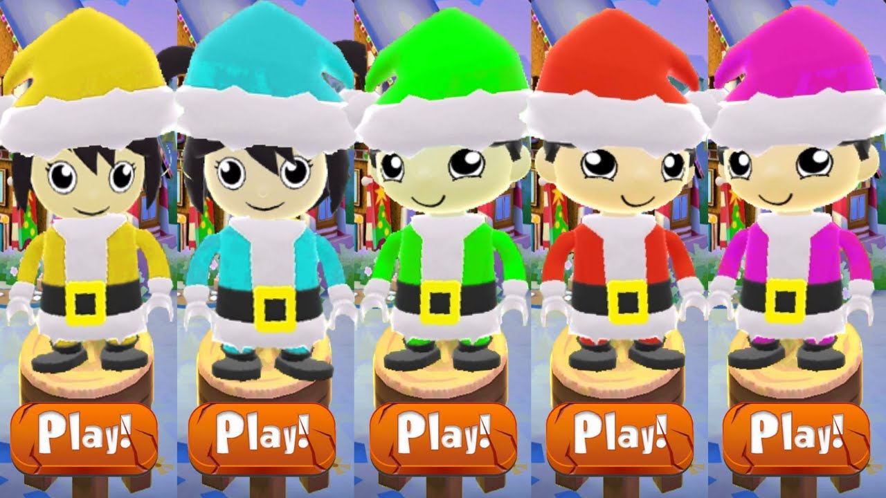 Tag with Emma & Kate vs Multiple Colors Santa Ryan - Run Gameplay - YouTube