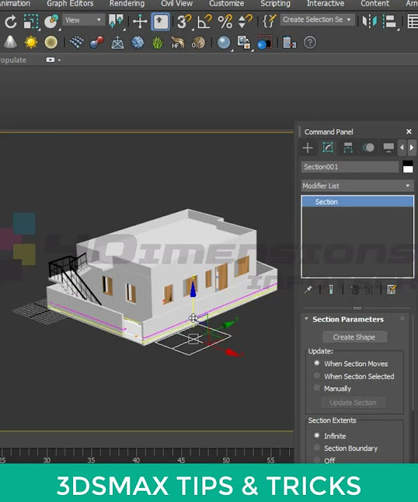 how to use the Section command in 3ds Max #shorts - YouTube