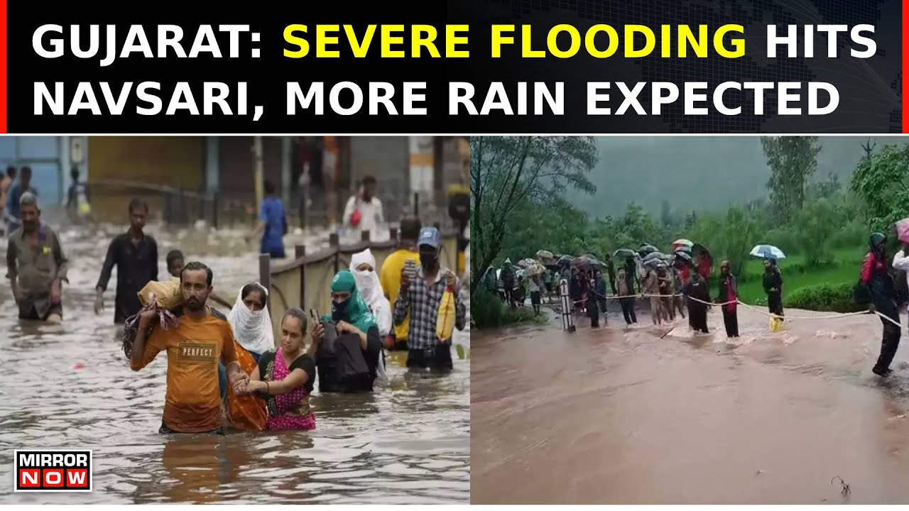 Gujarat: Heavy Rains Lead To Severe Waterlogging in Navsari And Vapi ...