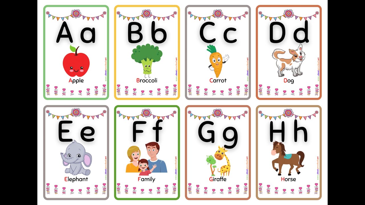 Alphabet letters with 262 words and pictures - YouTube