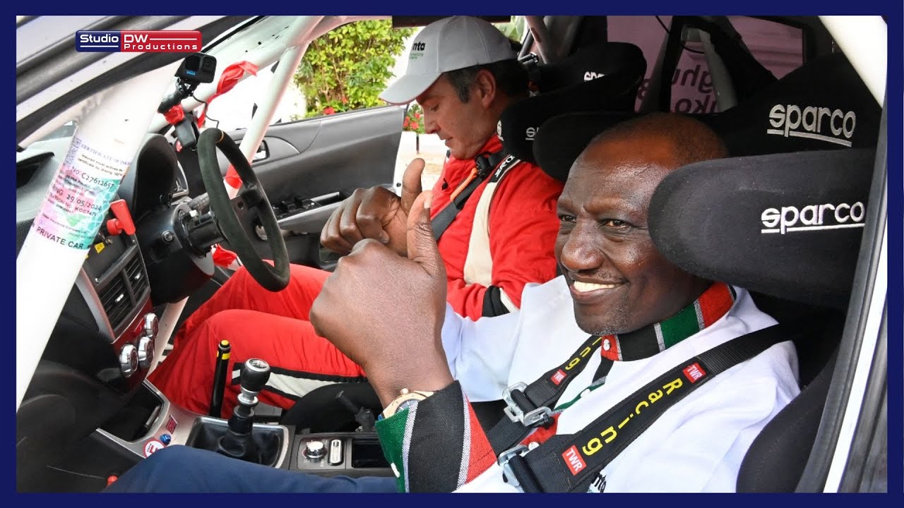 President Ruto drives in a safari rally car for the first time ever ...