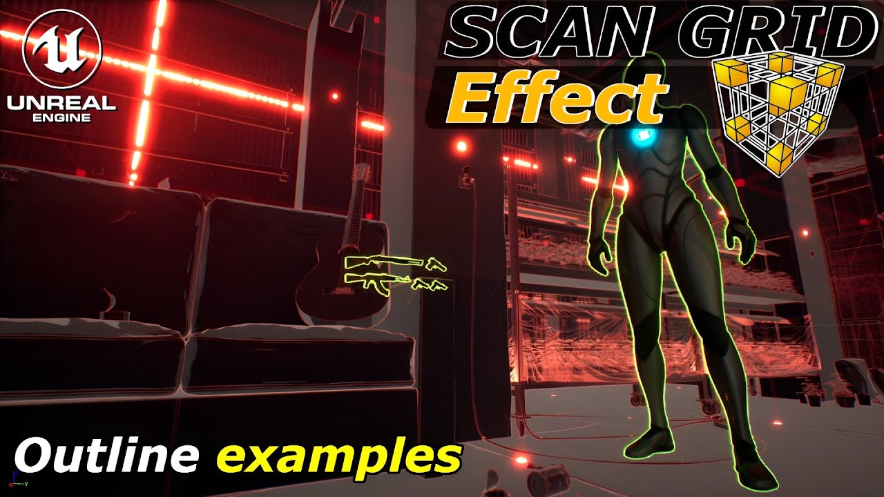 06 Scanned Outline visibility examples in Unreal Engine - YouTube