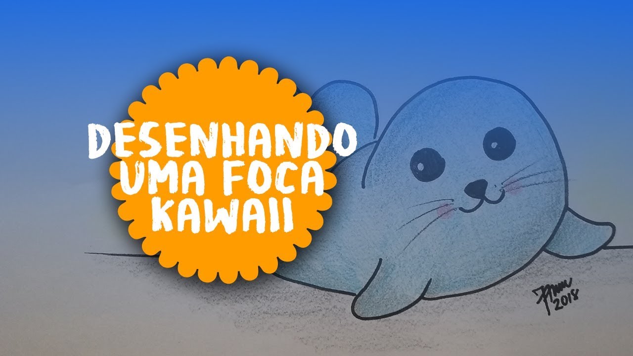 Como desenhar uma foca kawaii. - YouTube