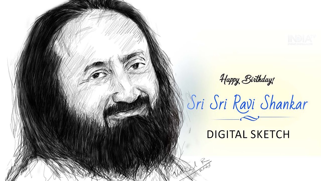 Watch This Incredible Timelapse of a Sketch for Gurudev Sri Sri Ravi ...
