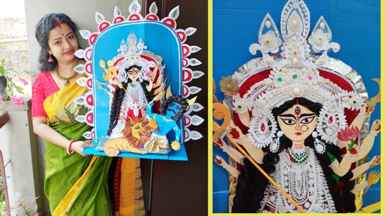 মাদূর্গা মূর্তি তৈরি/maa durga idol making/maa durga murti making with ...