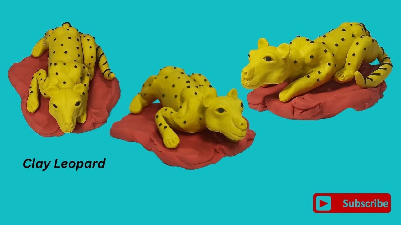 How to sculpt Leopard with Polymer CLAY: Clay Leopard: Clay Tutorial ...