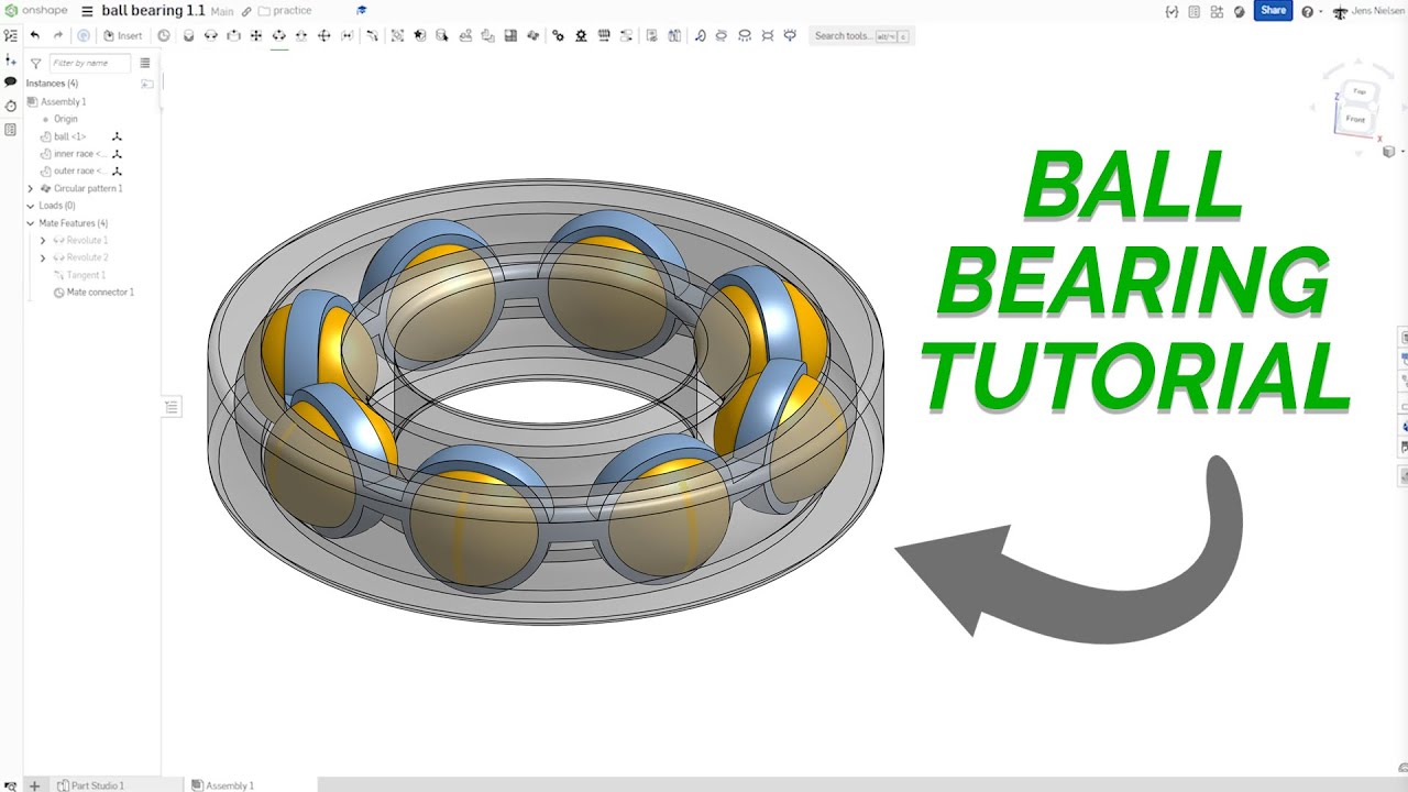 Ball Bearing Tutorial | In-Context Design - YouTube