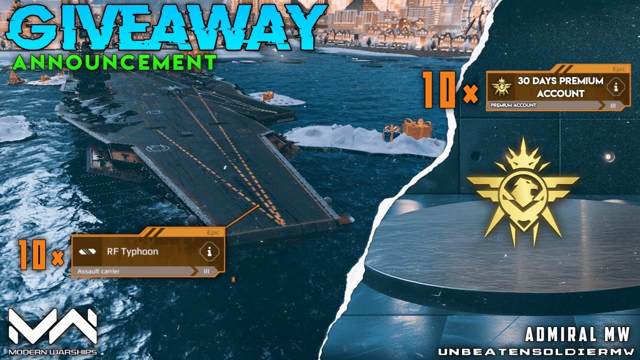 Modern Warships : Giveaway Announcement ( January Month ) || MW - YouTube