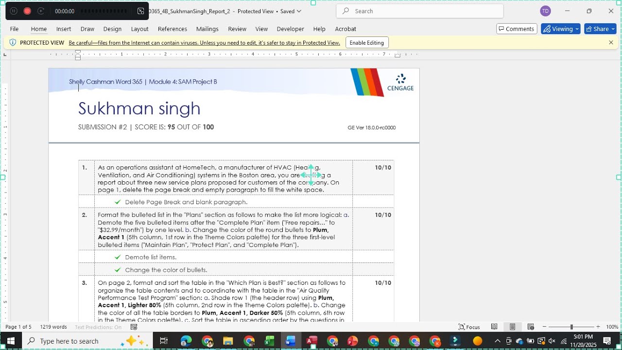 SAM Project B Word Module 04 Creating a Multipage Document | SC_WD365 ...