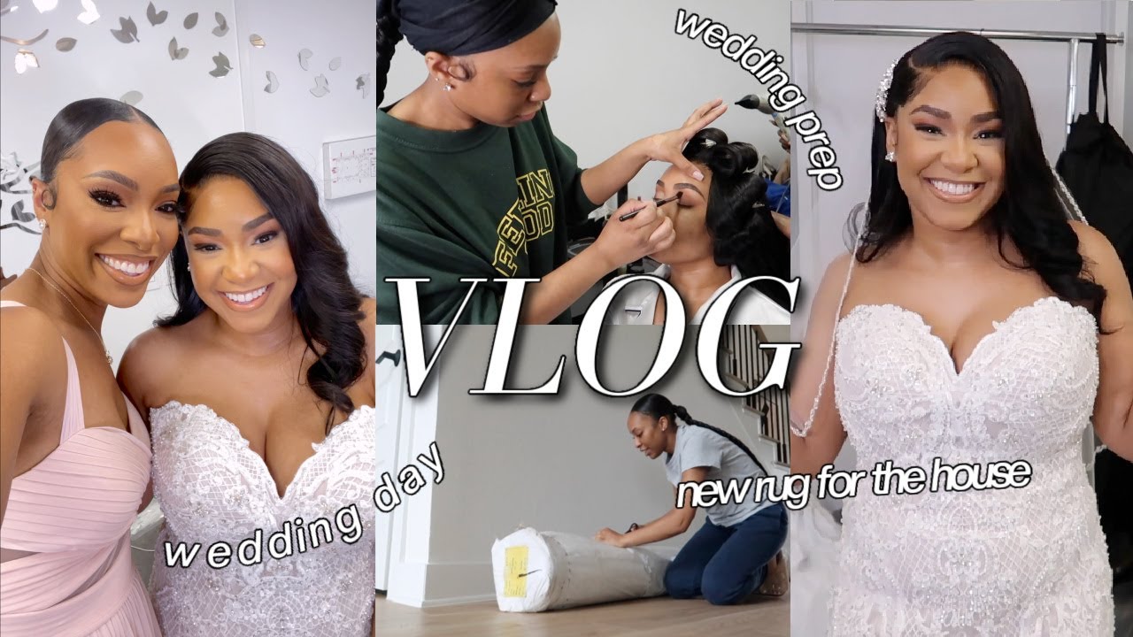 VLOG: It's Wedding Day! | Bridal Prep, Venue Setup, Wedding Recap & Our ...