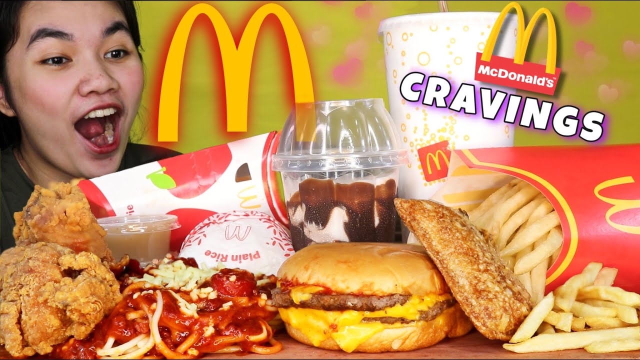 McDonald’s CRAVINGS MUKBANG (Chicken, Spaghetti, Cheeseburger, Apple ...