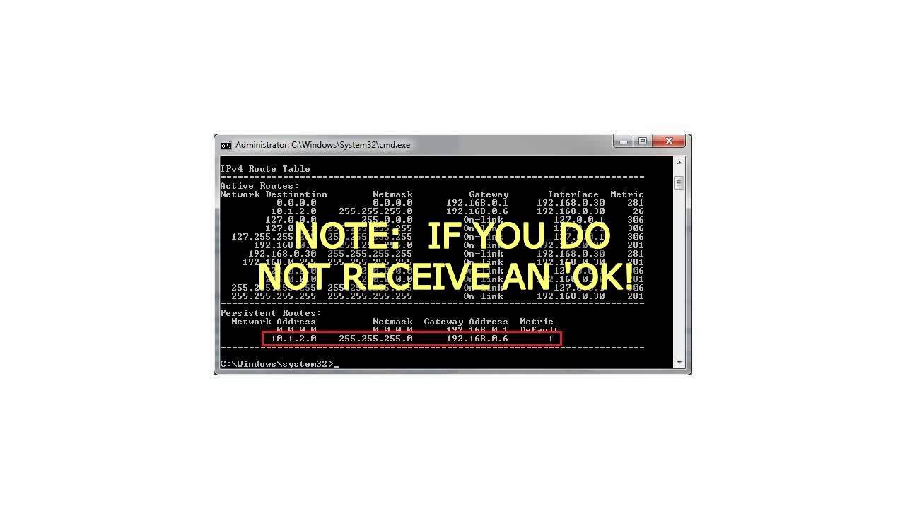 How to Create or Remove Static Routes in Windows 7 and 8 - YouTube