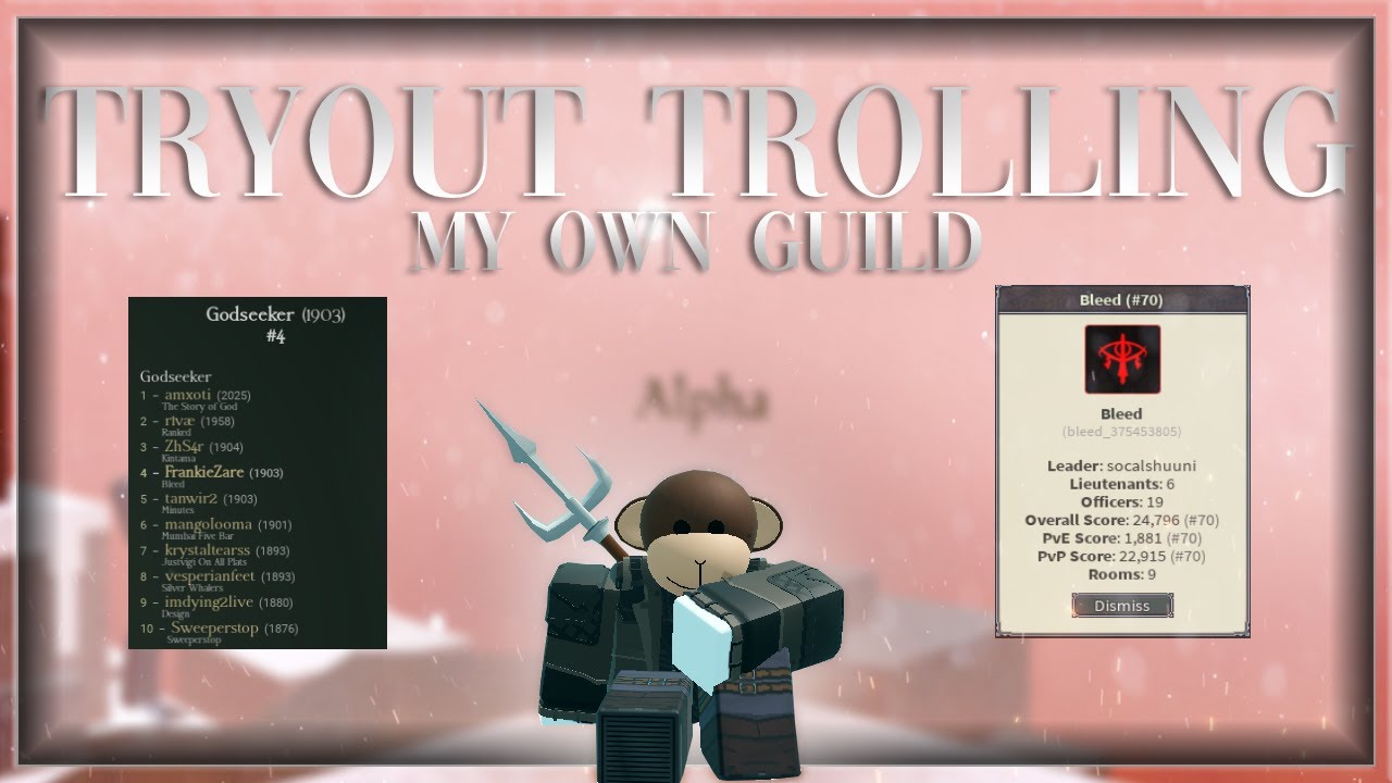 tryout trolling my own deepwoken guild... - YouTube