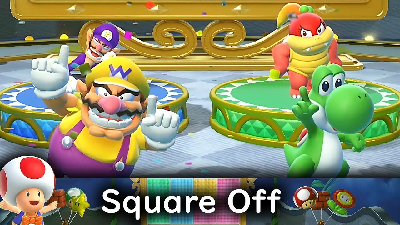Super Mario Party Tie (Wario and Yoshi) Square Off Master Difficulty ...