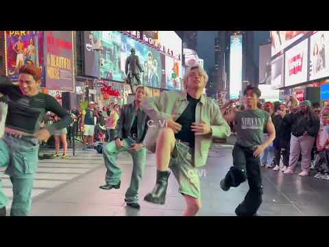 SB19 New York - Time Square Busking (Bazinga, Gento, Crimzone) P-Pop US Tour 