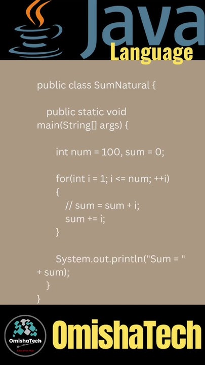 Sum Of The Natural Number Using For Loop Shots Coding Java Programming Youtubeshorts