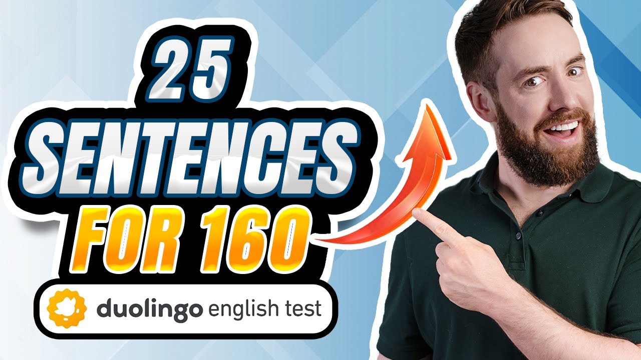 25 Sentences for 160 in Read then Speak | Duolingo English Test - YouTube