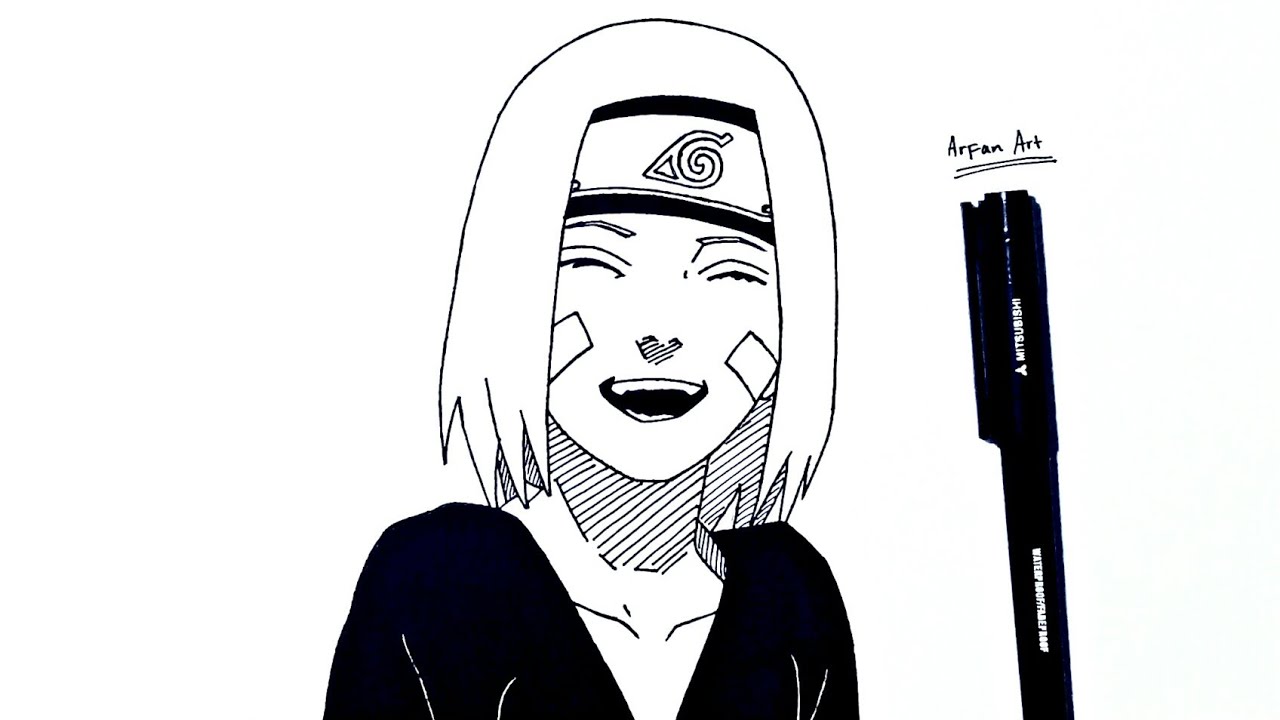 Manga Drawing Time Lapse | Rin Nohara (Naruto) - YouTube