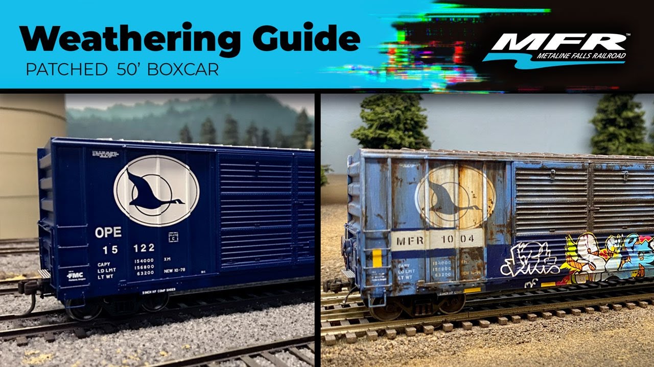 Weathering Guide - Patched 50' Boxcar - YouTube