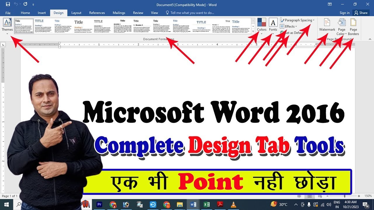 Ms Word Design Tab | Design Tab In Ms Word | Design Tab | Ms Word | How ...