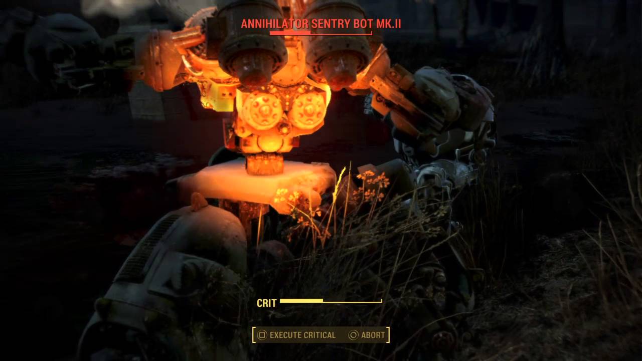 Fallout 4 You Look Nice Today!! Annihilator Sentry Bot Battle - YouTube