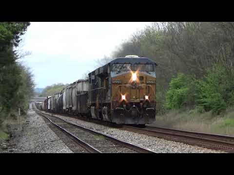 CSX ES40DC 5229 w/ Nice K5LA Leads Manifest Q523 on 4/10/21 - YouTube