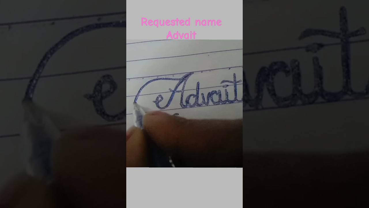 calligraphy name advait #shorts #youtubeshorts #trending #cursive # ...
