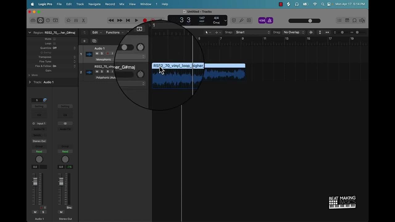 How To Sync Samples In The Work Space Window - Logic Pro X Tutorial ...