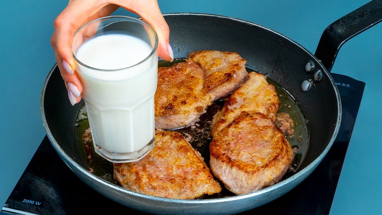There is no better idea, just pour milk over the meat! - YouTube